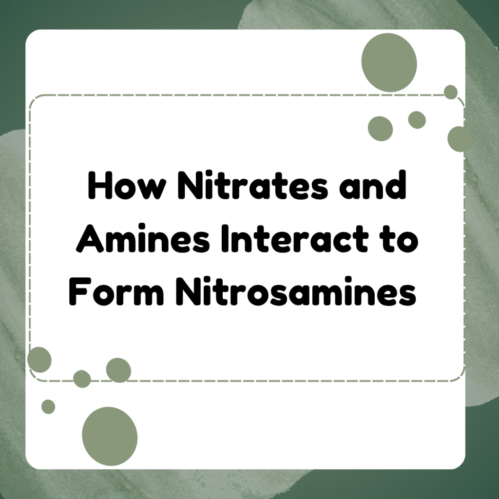 Nitrosamine formation mechanism from Nitrates and Amines